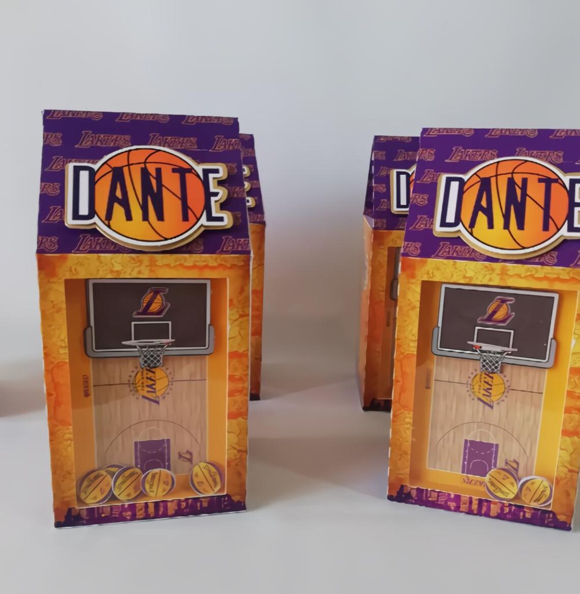 Lakers Favors, Lakers Treat Box, Lakers Birthday Decorations, Lakers ...