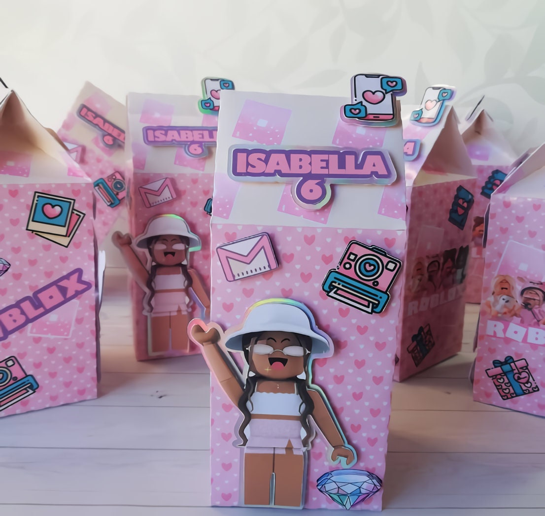 Roblox Girl Favor Box Roblox Favor Box, Girl Roblox Candy Box - Etsy
