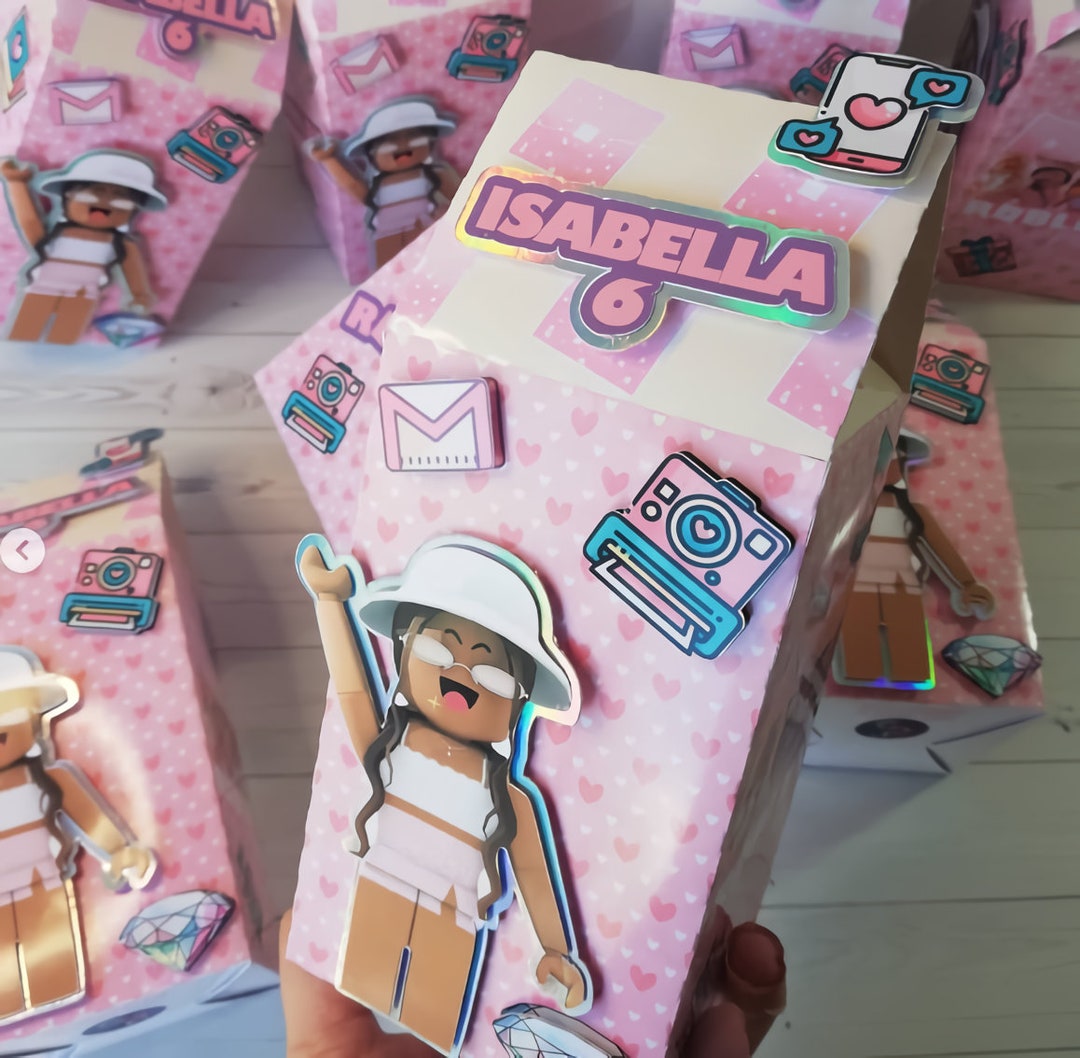 Roblox Girl Favor Box Roblox Favor Box, Girl Roblox Candy Box - Etsy