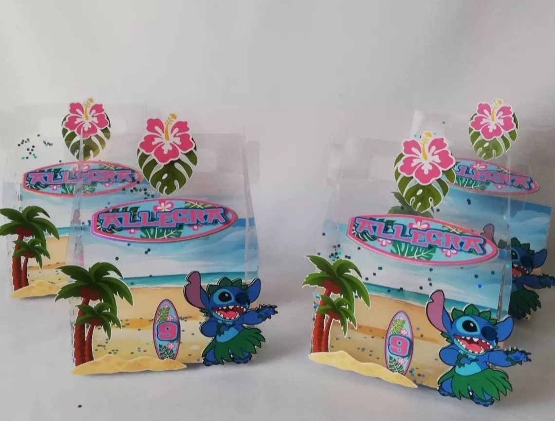 Stitch Party Favor, Stitch Treat Box, Lilo and Stitch Birthday ...