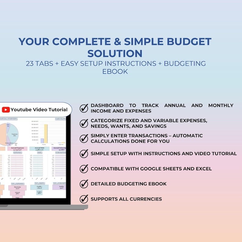 Budget Woman Girl Mom Bride Budget Planner Feminine Template Excel ...