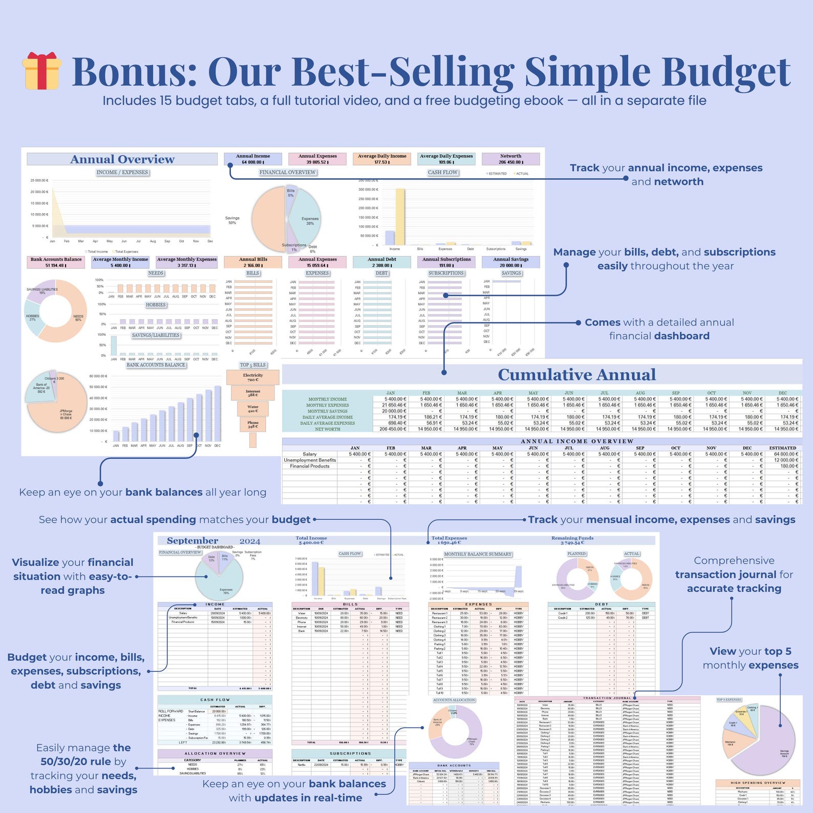 Ultimate Student Planner Spreadsheet Excel Google Sheets Assignment ...