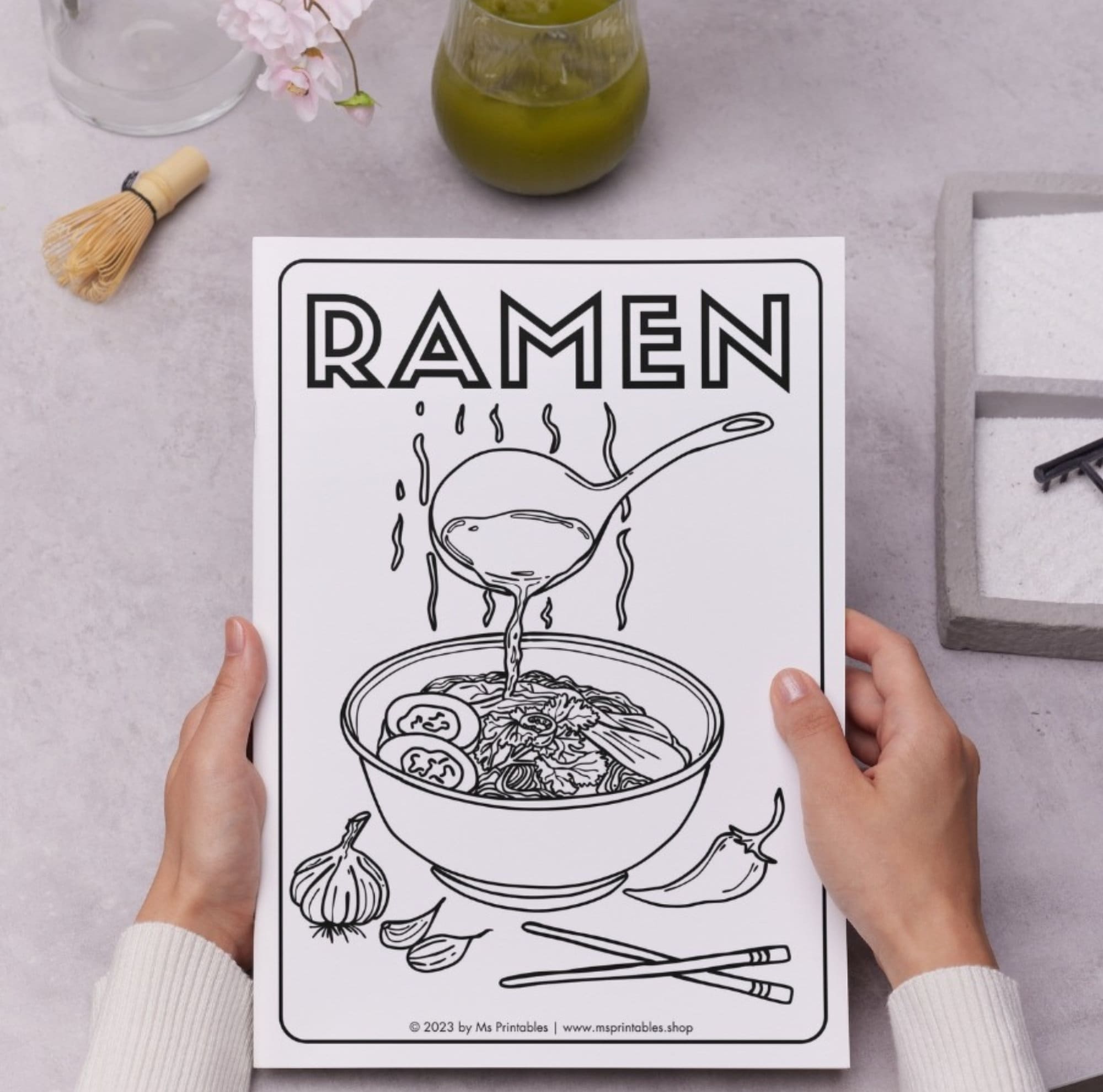 Ramen Colouring Page - Etsy