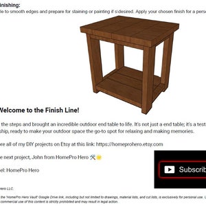 DIY Outdoor End Table Plans - Easy Build Instructions for Patio ...