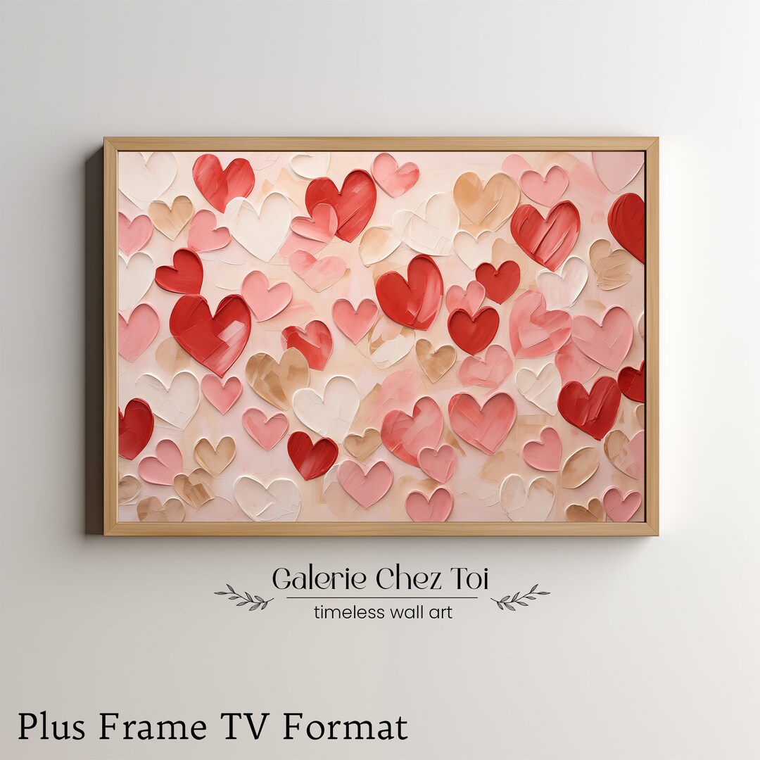 Valentine's Day FRAME TV Art My Valentine Valentine Hearts Frame Tv Art ...