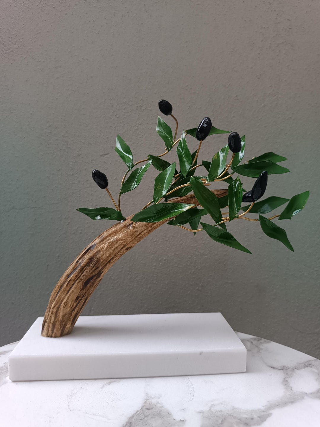 Olive Tree Sculpture ''anemos'' Green, Greek Handmade Art Gift ...
