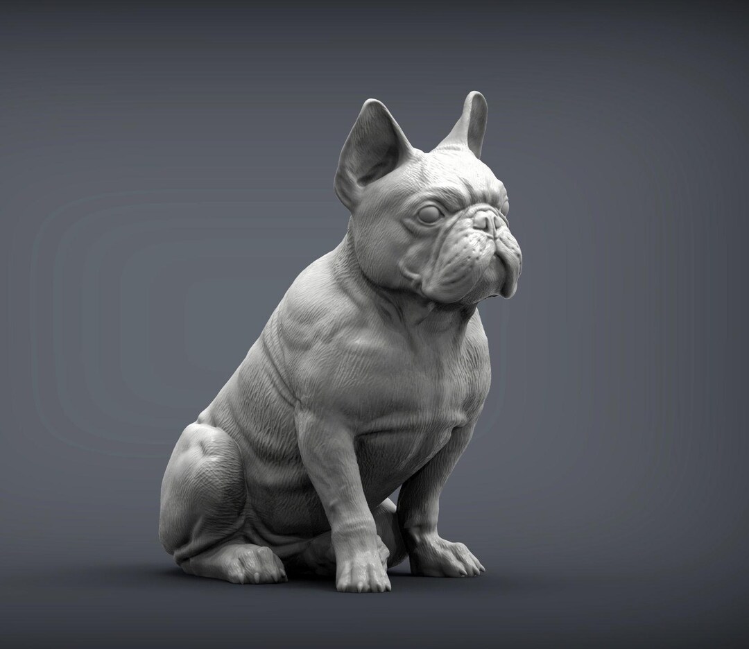 French Bulldog Sitting Dog Bust, Dog Figurine, Dog Statue, Dog Lover ...