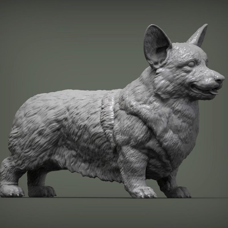 Corgi Statue - Etsy
