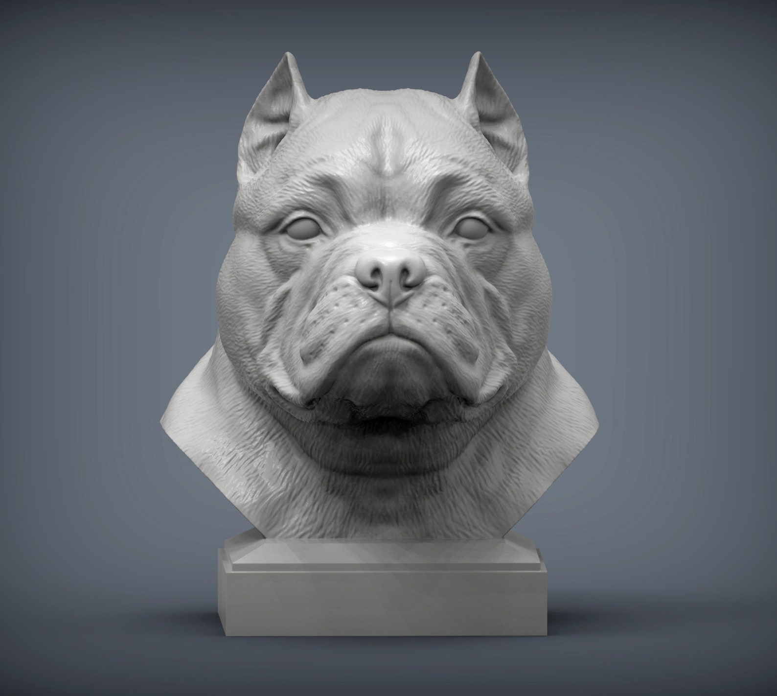 Paintable American Bully Bust DIY American Bully Sculpture Kit for ...