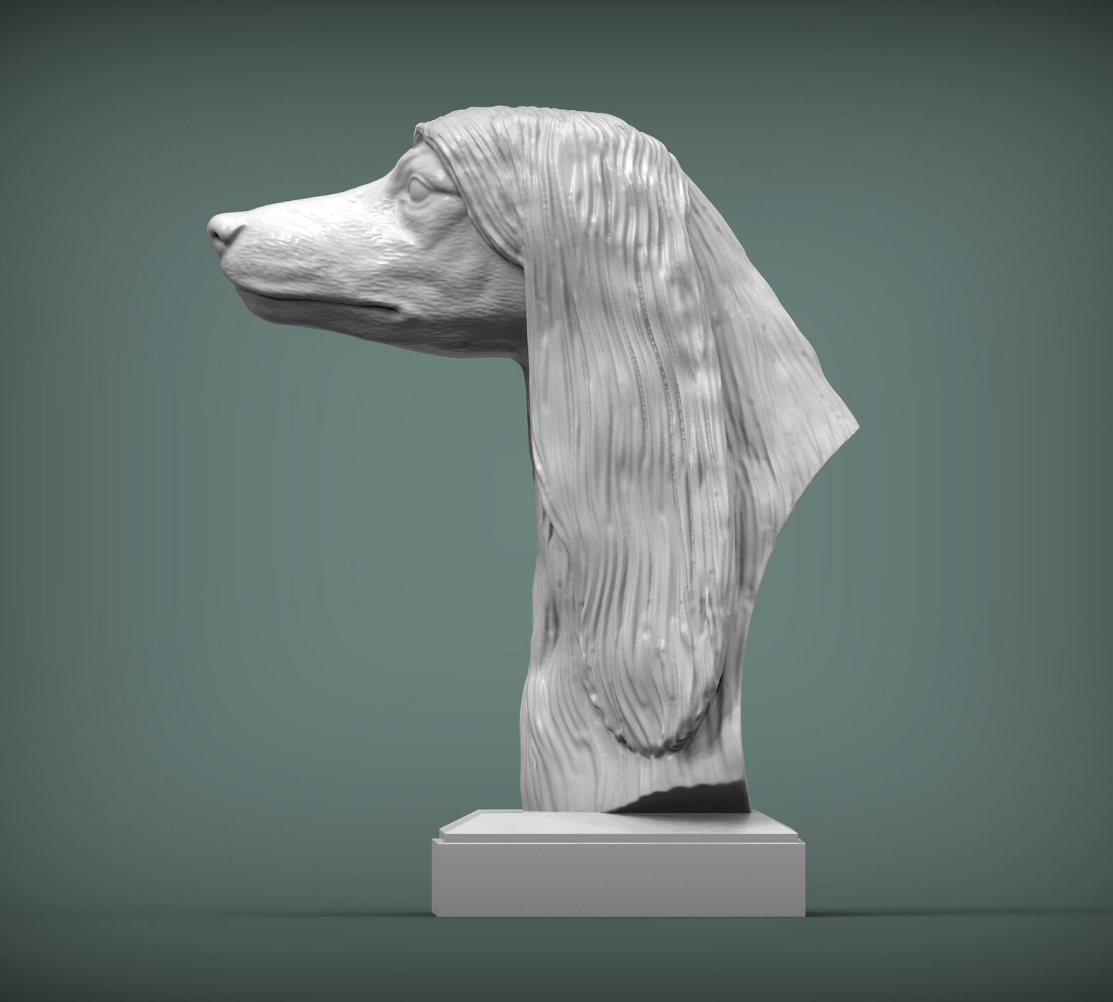 Paintable Afghan Hound Bust DIY Afghan Hound Sculpture Kit for ...