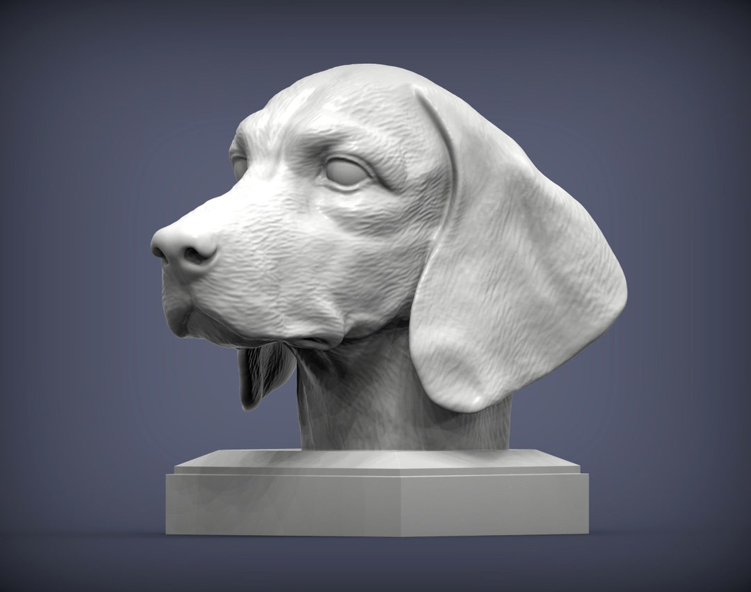 Beagle Dog Bust, Dog Figurine, Dog Statue, Dog Lover Gift, Dog ...