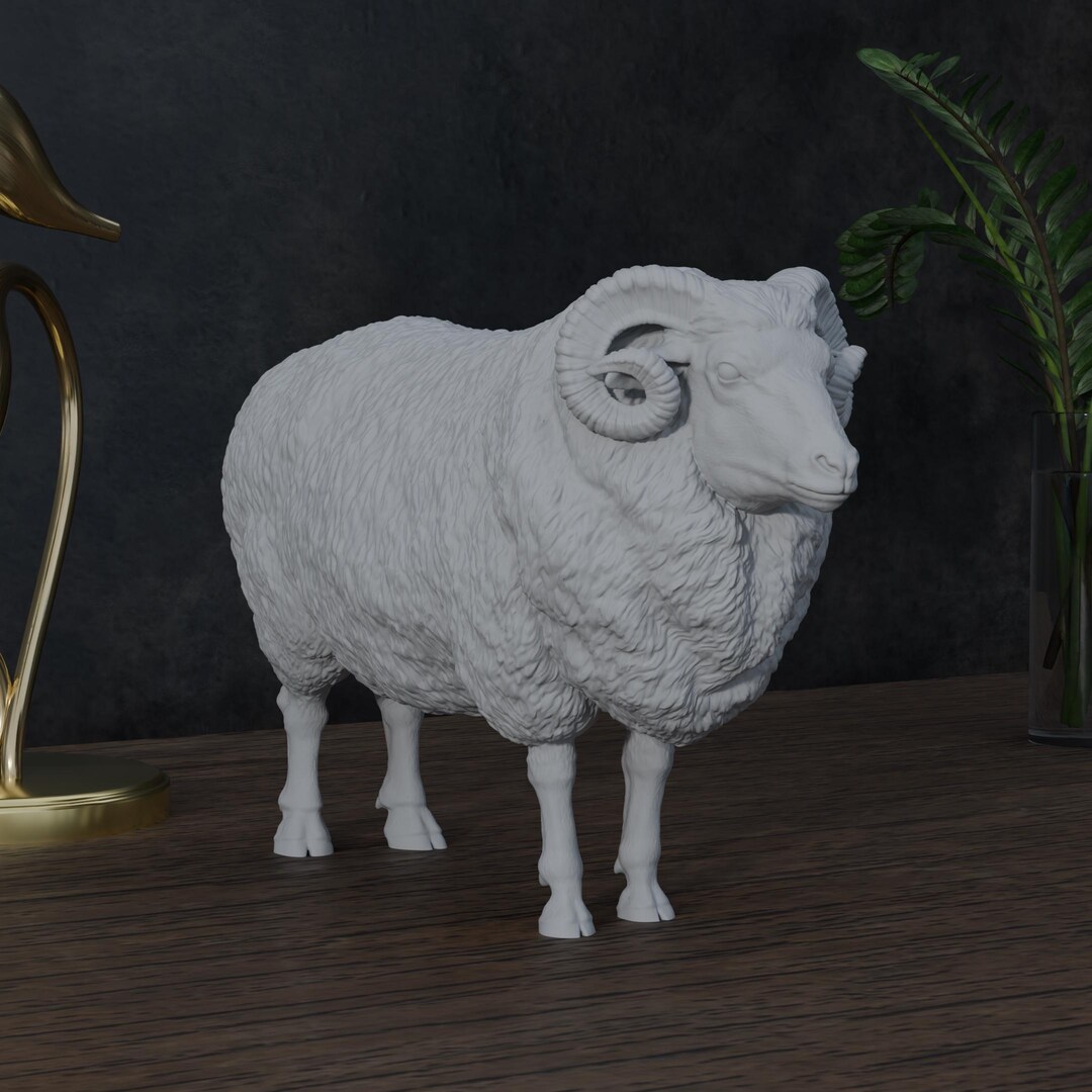 Buck Goat Figurine, Goat Bust, Goat Statue, Goat Lover Gift, Goat ...