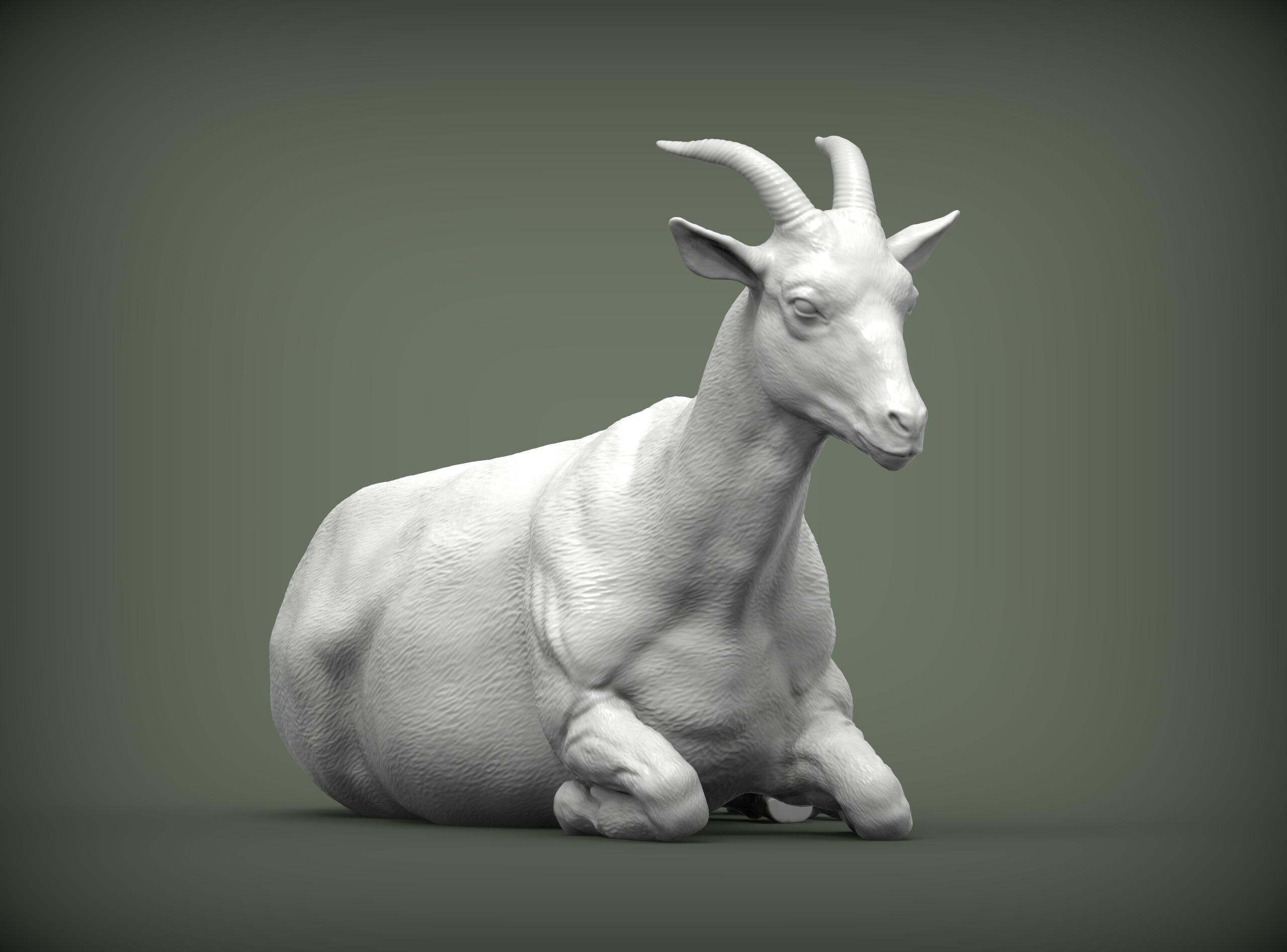 Adult Goat Figurine, Goat Bust, Goat Statue, Goat Lover Gift, Goat ...