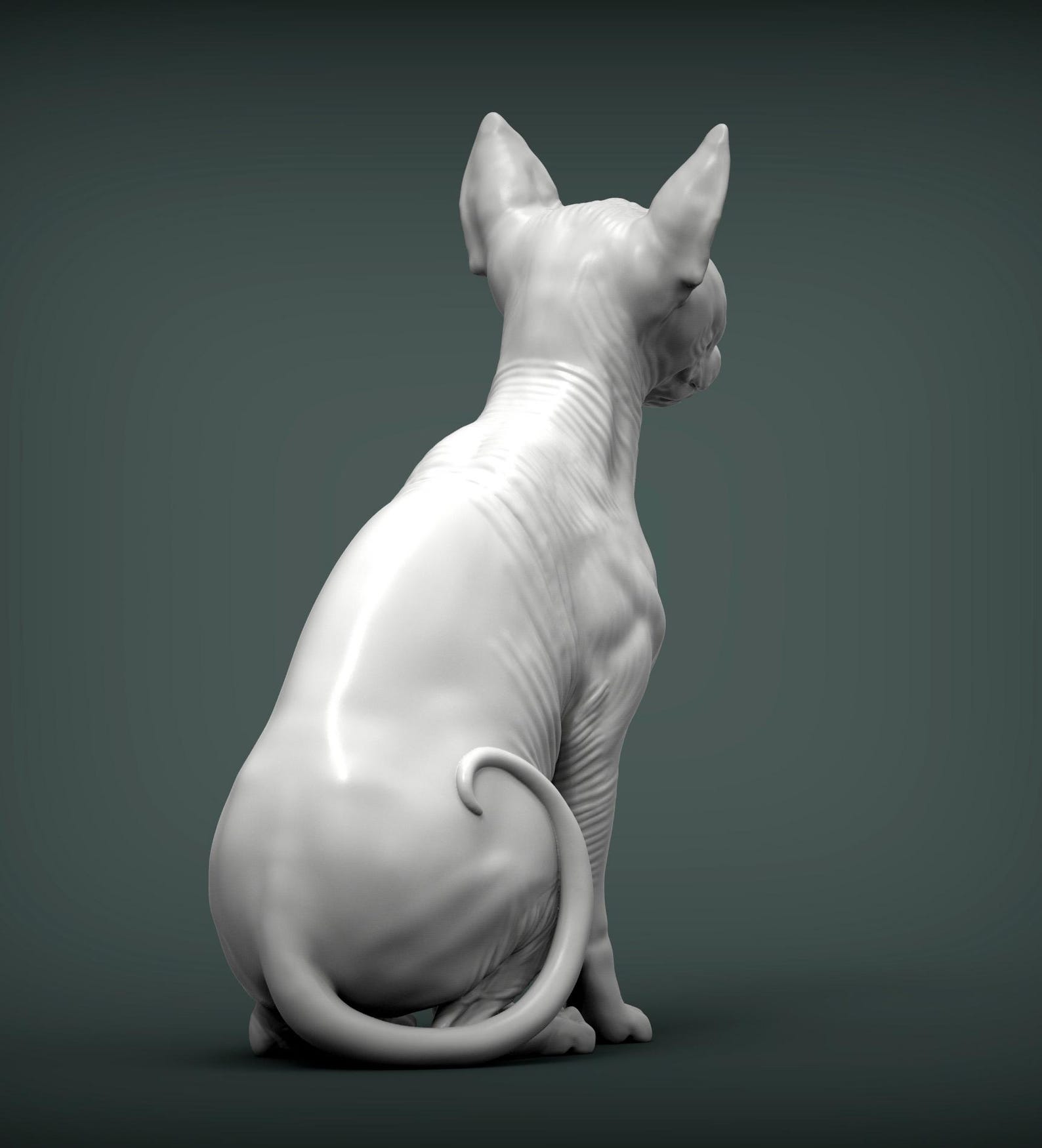Sphynx Cat Figurine, Cat Figurine, Unpainted Cat Statue, Cat Lover Gift ...