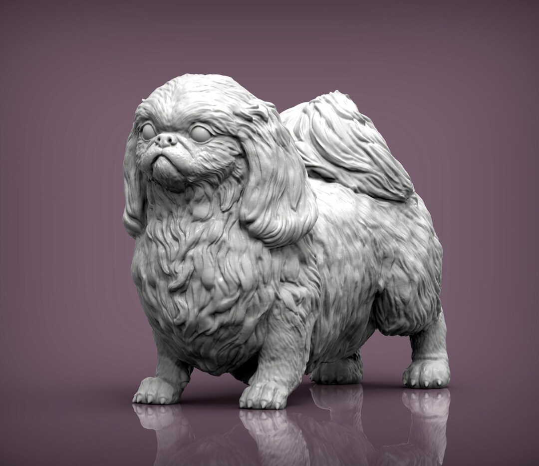 Pekingese Dog Bust, Dog Figurine, Dog Statue, Dog Lover Gift, Dog ...