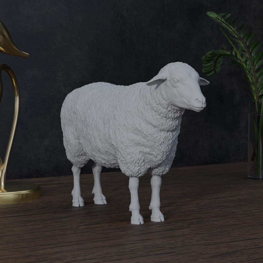 Sheep Figurine, Sheep Bust, Sheep Statue, Sheep Lover Gift, Sheep ...
