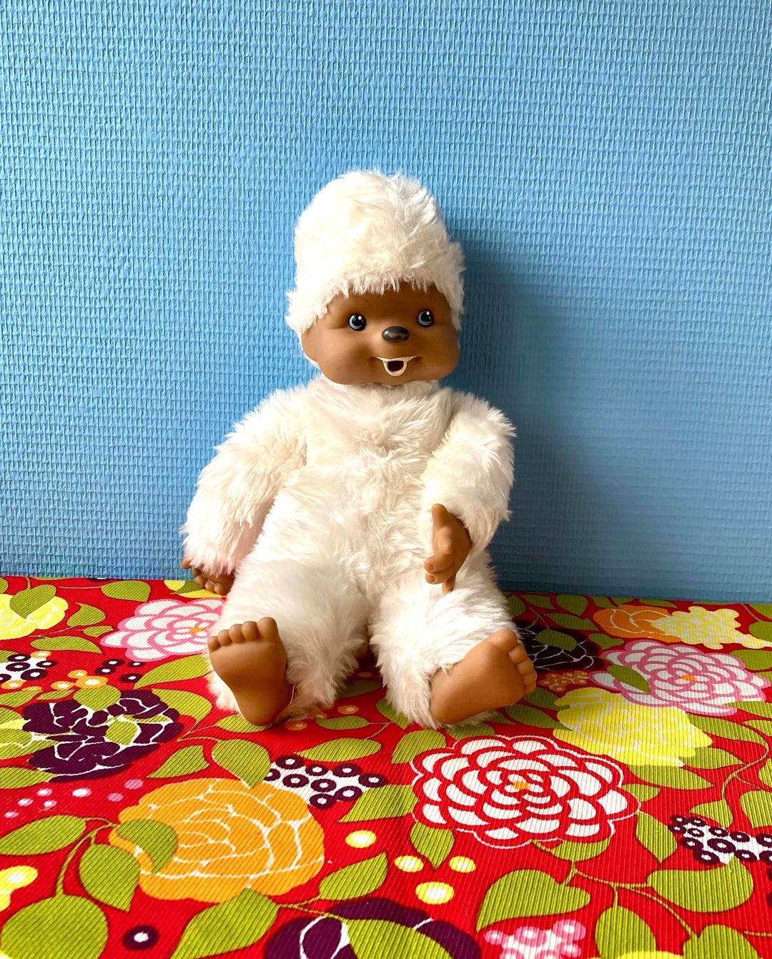 Vintage Large White Monchhichi Plush Toy From 1970/1980, 37 Cm Tall - Etsy