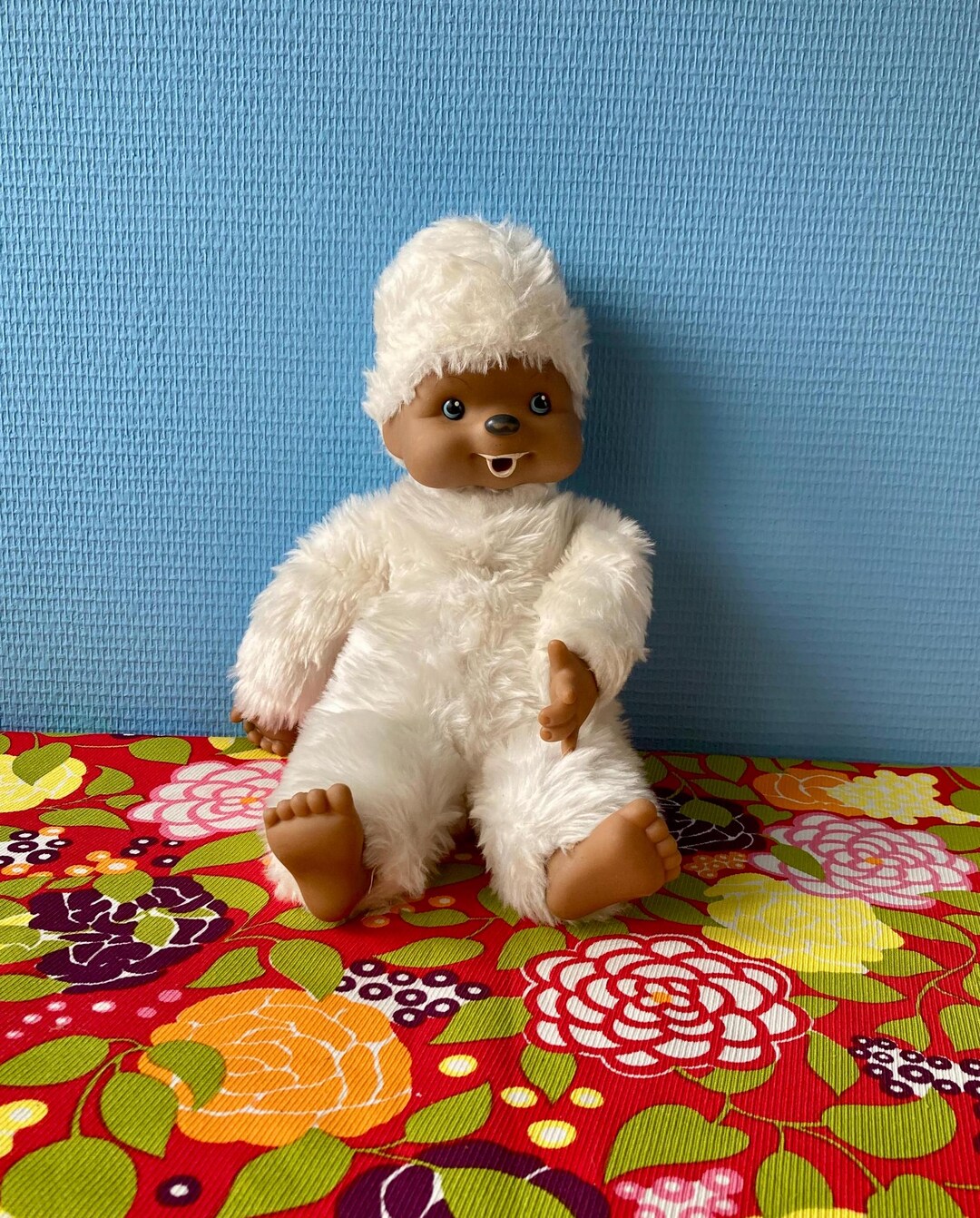 Vintage Large Monchhichi White Plush Toy From 1970/1980 37 Cm High - Etsy