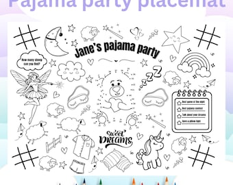pajama party coloring pages printable
