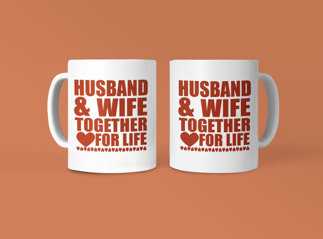 Together for Life, Valentines Couples Gift, Couple Coffee Mug Set ...
