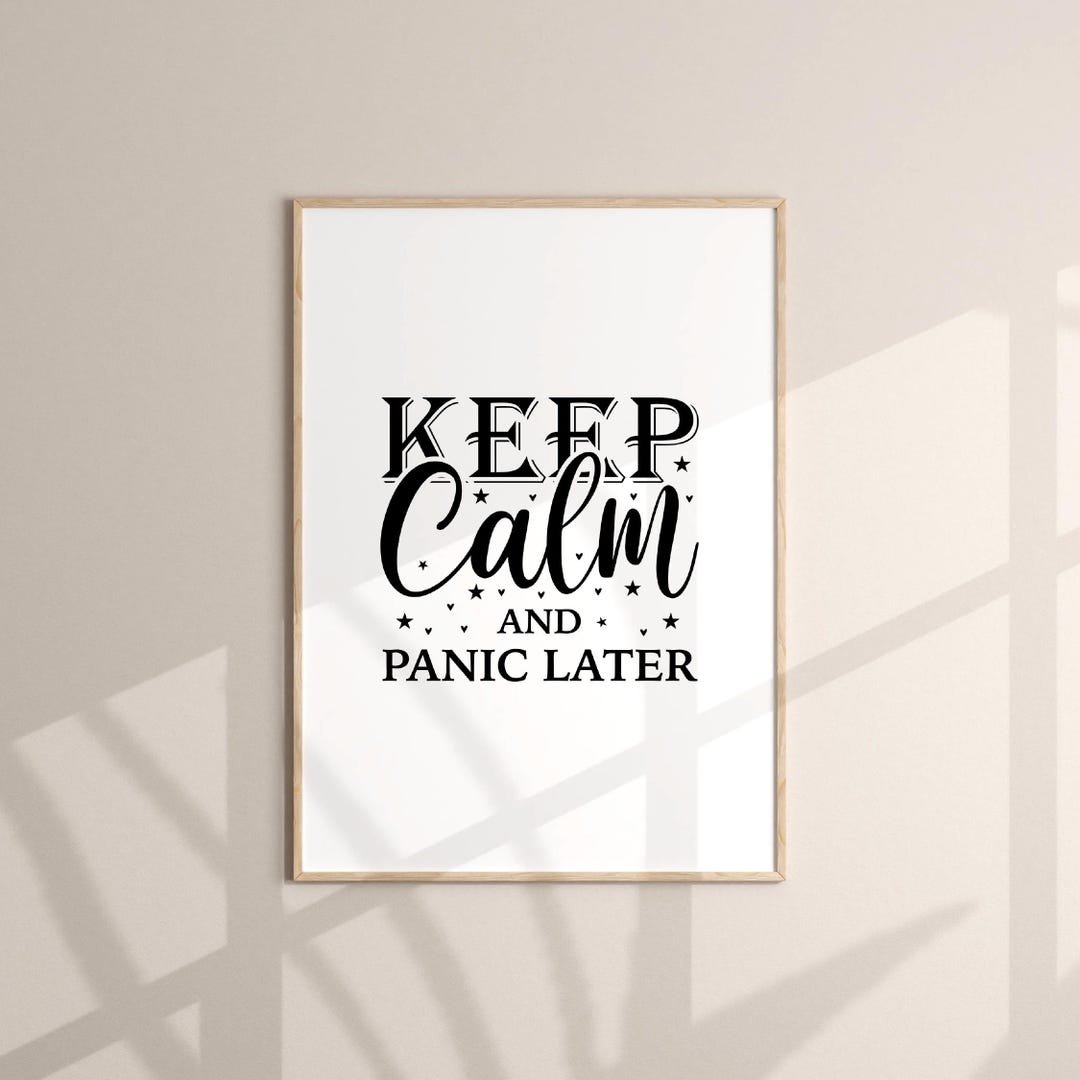 Digital Download, Typography Wall Art for Your Space: Keep Calm and ...