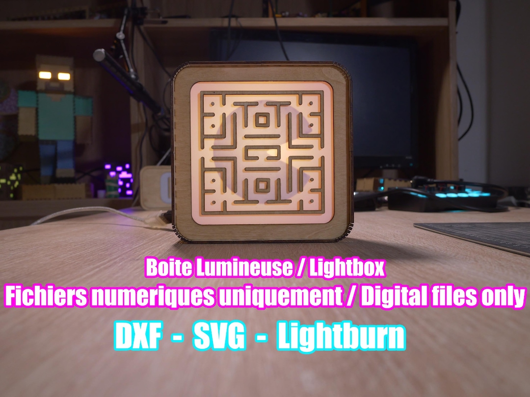 Fichiers Numériques Pour Découpeuse Laser - Boite Lumineuse RGB ...