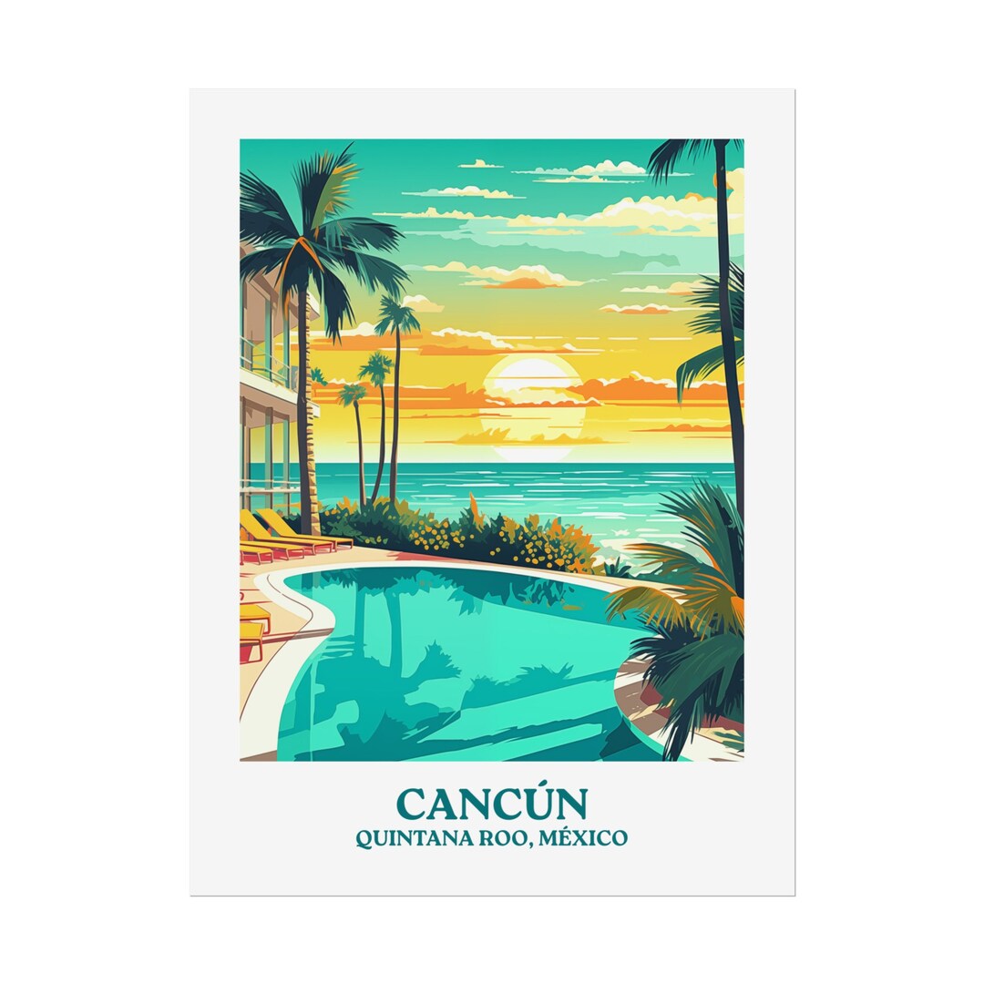 Cancun Poster - Etsy