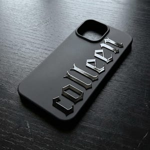 Custom Gothic Name iPhone Case: Embossed Old English Phone Cover - Etsy