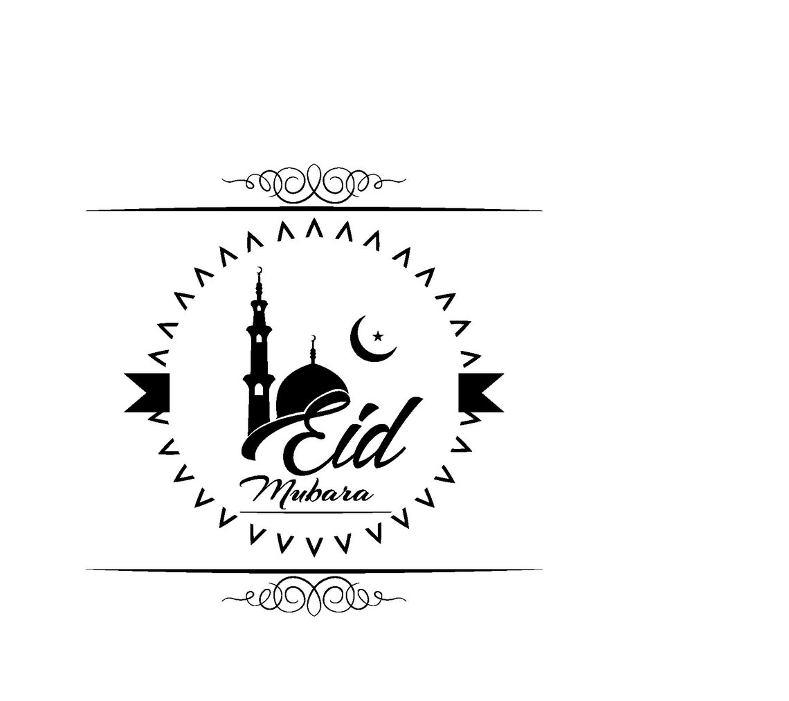 Eid Mubarak Calligraphy Writing Svg, Vector Cut File for Cricut ...