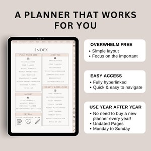 ADHD Digital Planner, Undated ADHD Planner, iPad & Android Digital ...