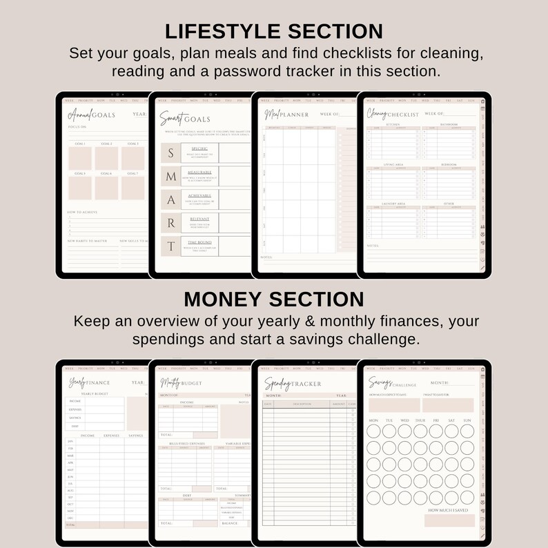 ADHD Digital Planner, Undated ADHD Planner, iPad & Android Digital ...