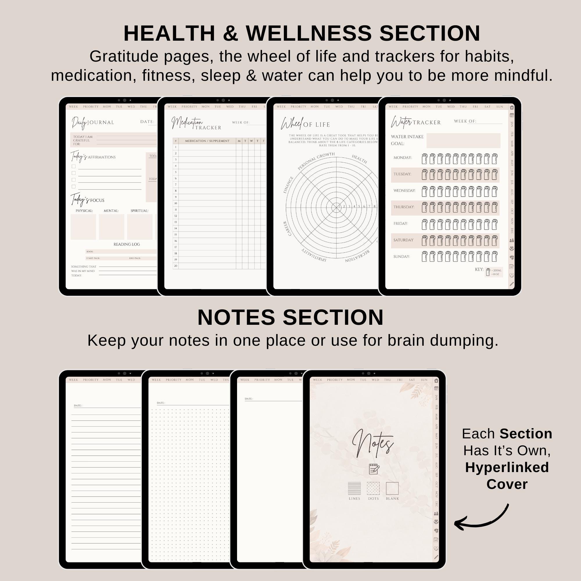 ADHD Digital Planner, Undated ADHD Planner, iPad & Android Digital ...