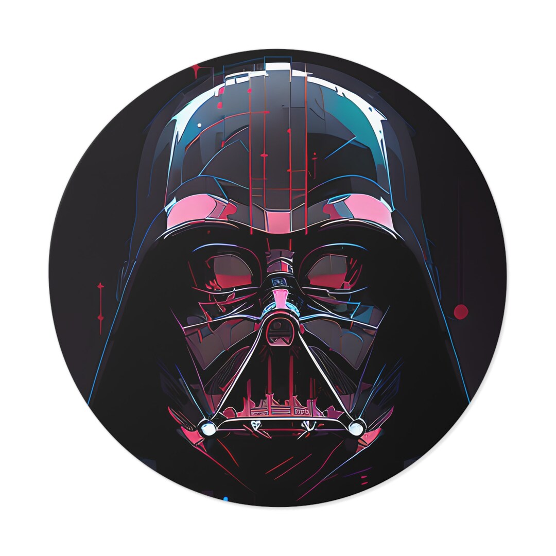 Star Wars Darth Vader Sticker Round Vinyl - Etsy