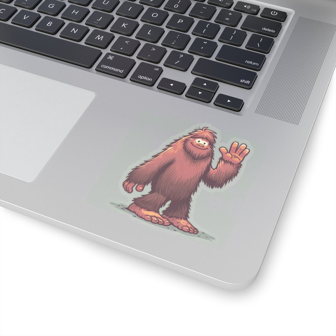 Bigfoot in the Forest Sticker Cartoon Bigfoot Art Friendly Bigfoot ...