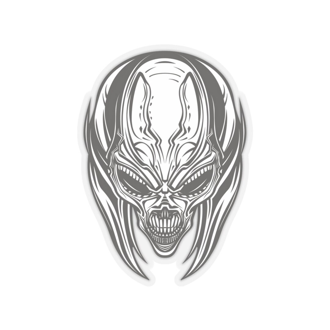 Alien Face Silhouette Sticker Cosmic Vinyl Decal for Water Bottles - Etsy