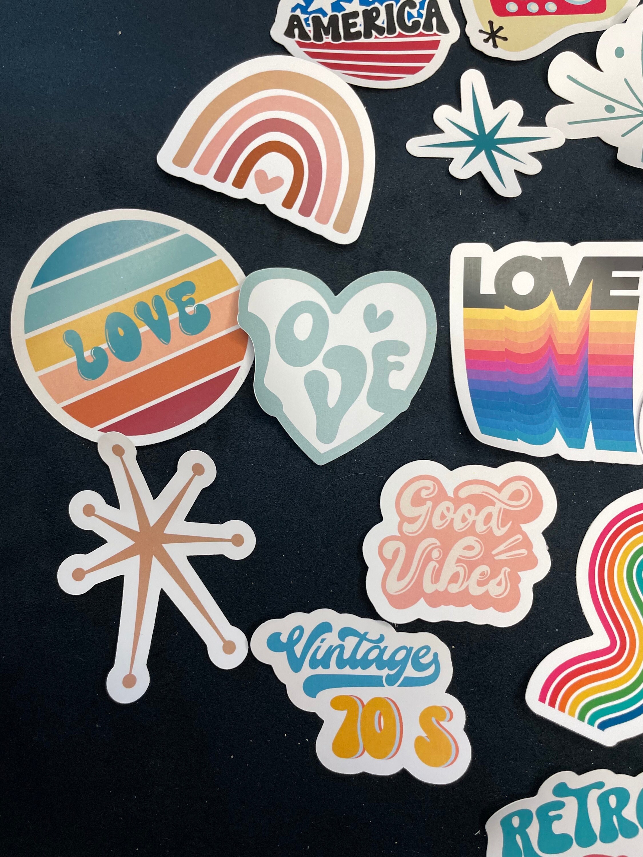 Retro Sticker Set - Etsy