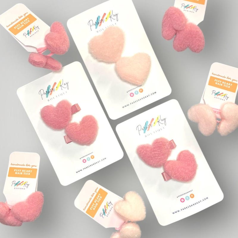 Heart Hair Ties - Etsy