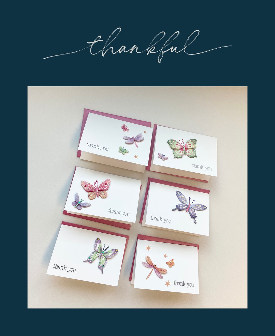 Thank You Cards/notes (set of 6) - Etsy