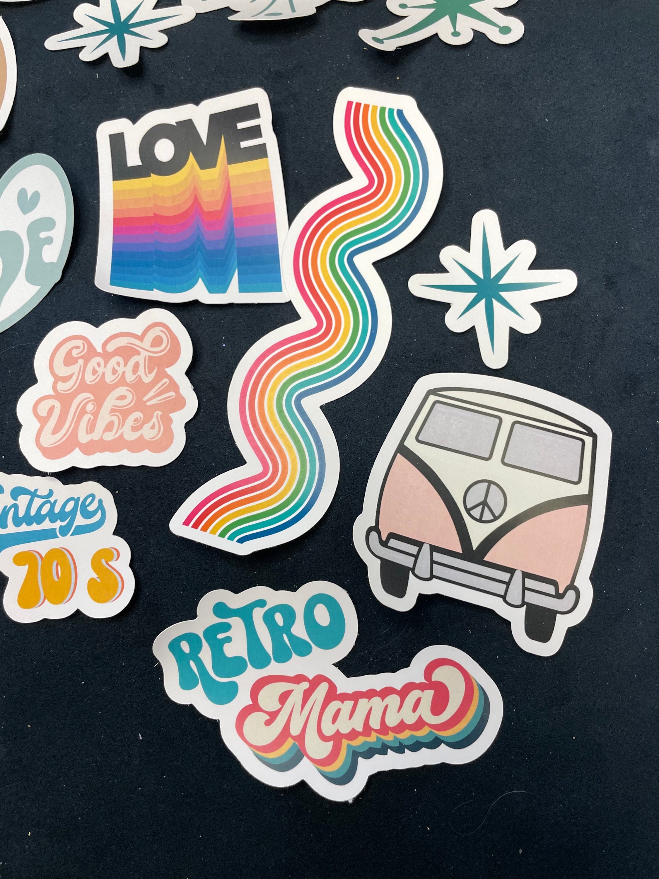 Retro Sticker Set - Etsy