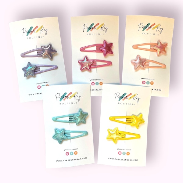 Star Hair Clips - Etsy