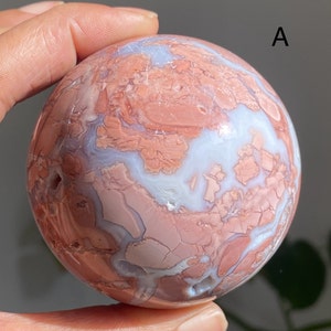 Pink Agate/cotton Candy Crystal Spheres - Etsy