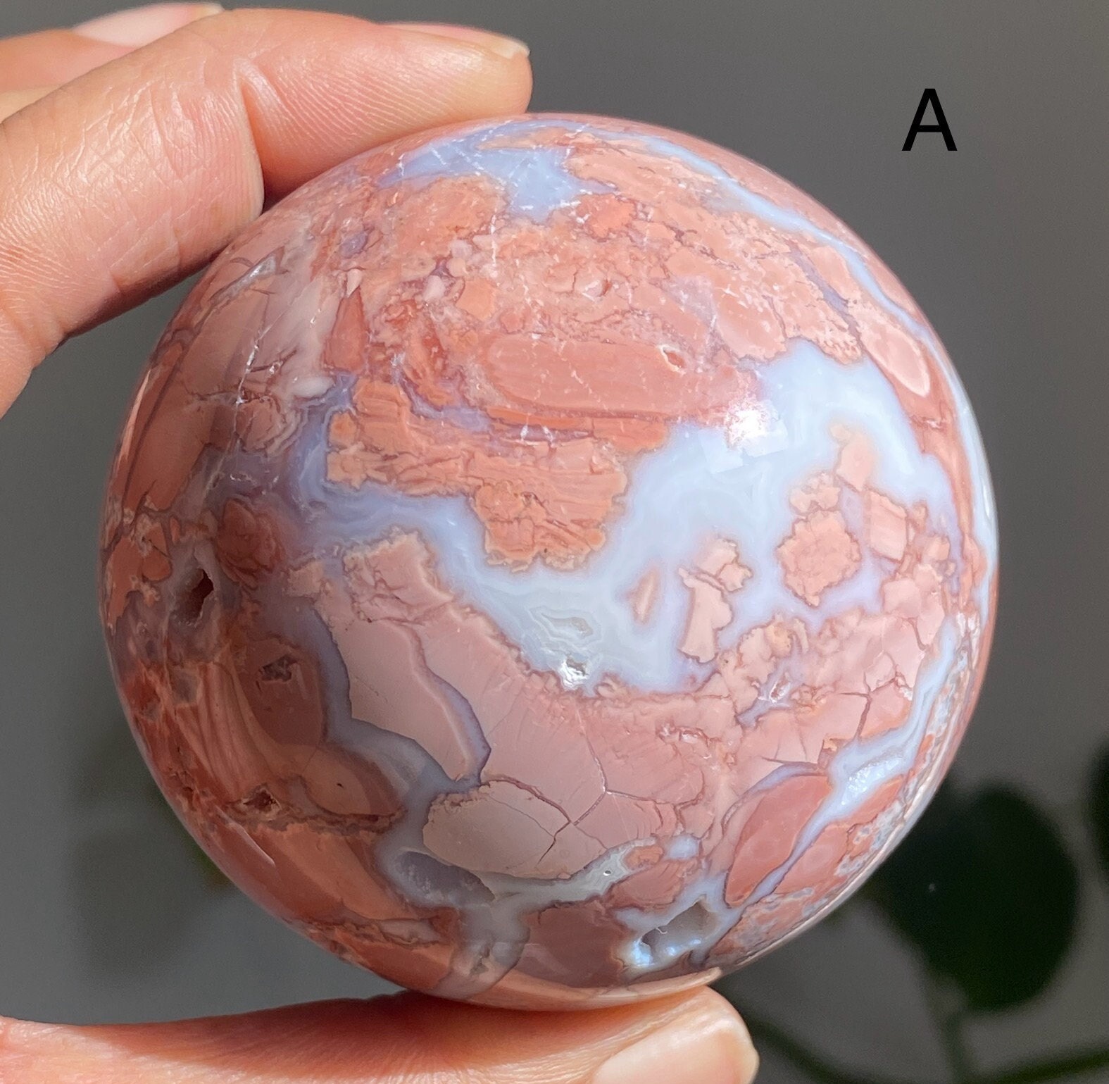 Pink Agate/cotton Candy Crystal Spheres - Etsy