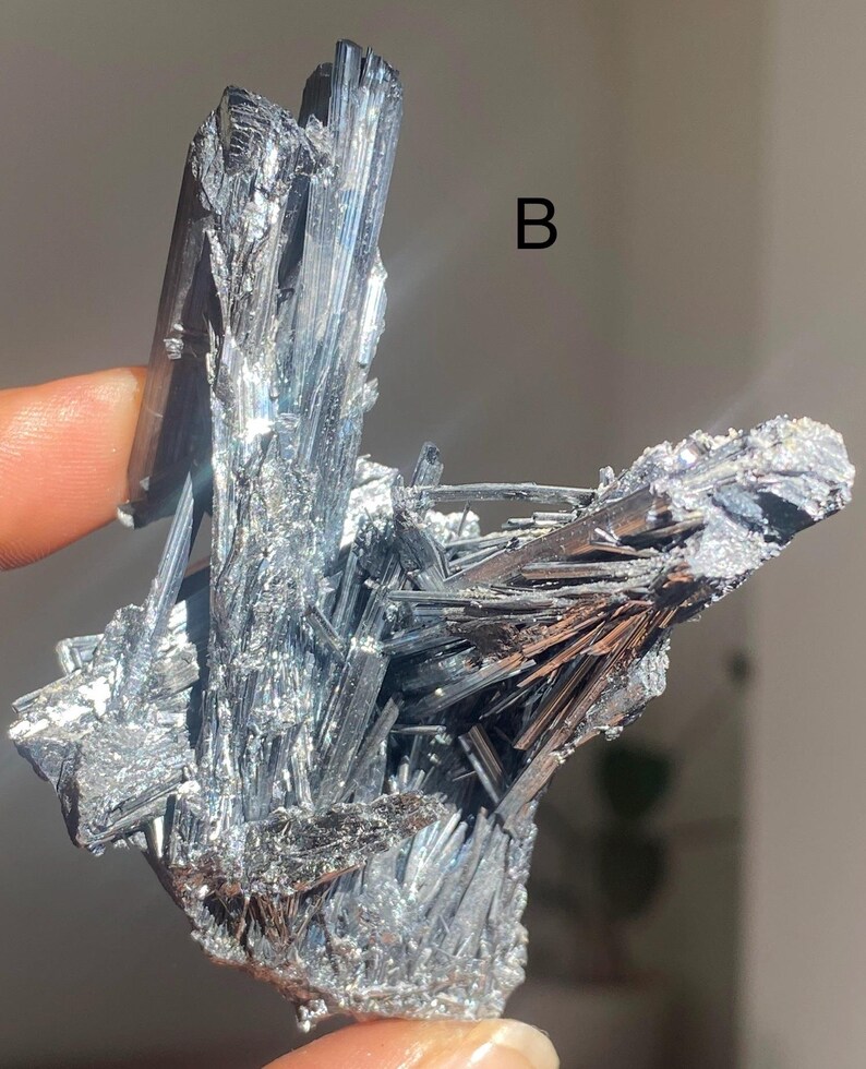 Stibnite Crystal With Quartz Raw Specimens - Etsy