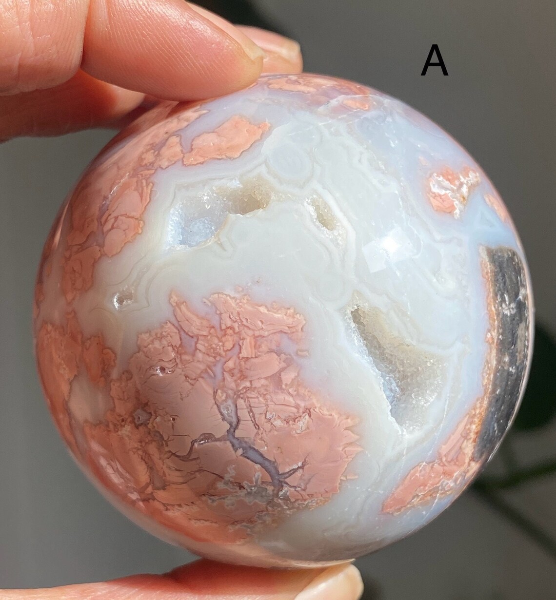 Pink Agate/cotton Candy Crystal Spheres - Etsy