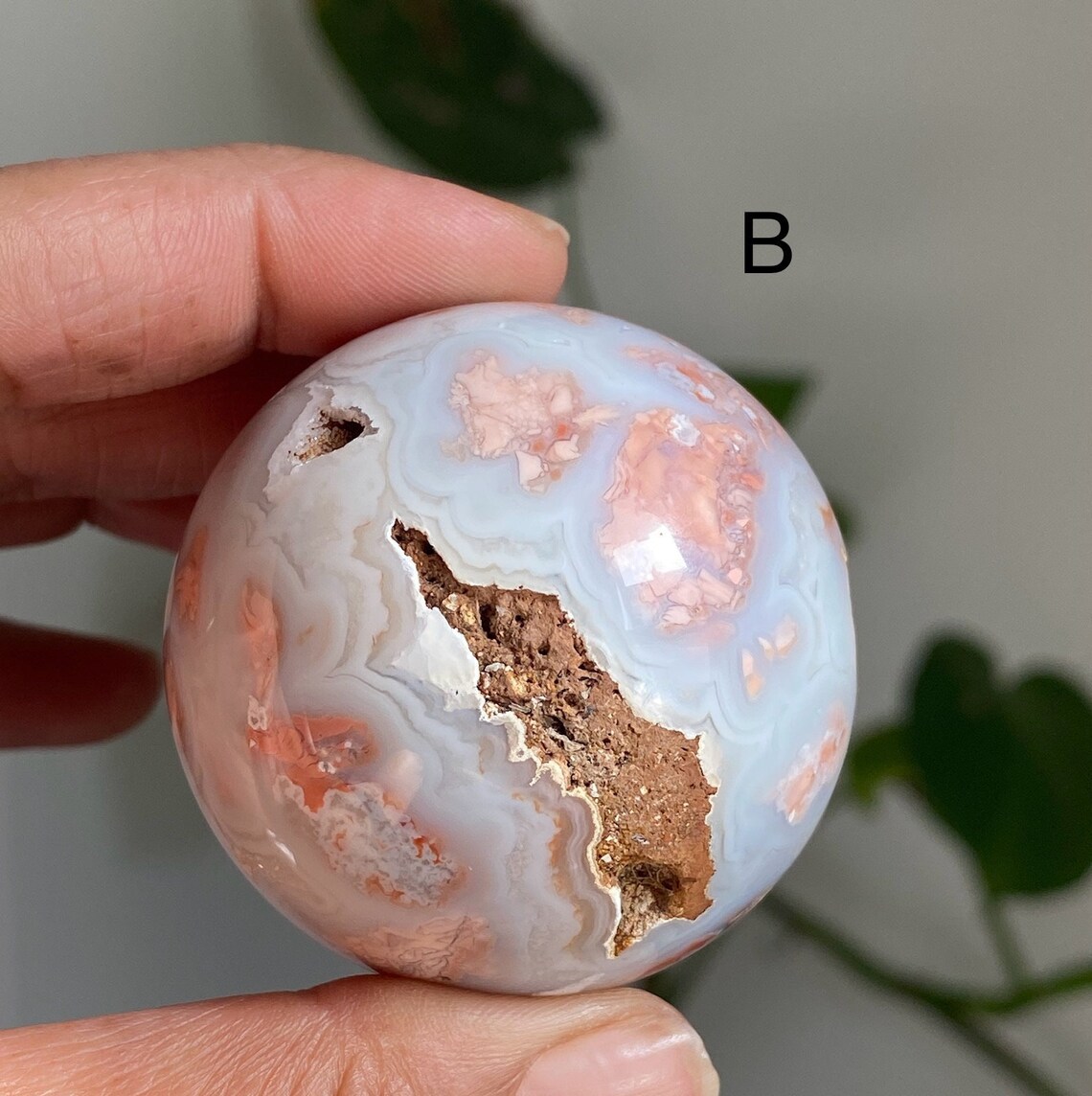 Pink Agate/cotton Candy Crystal Spheres - Etsy