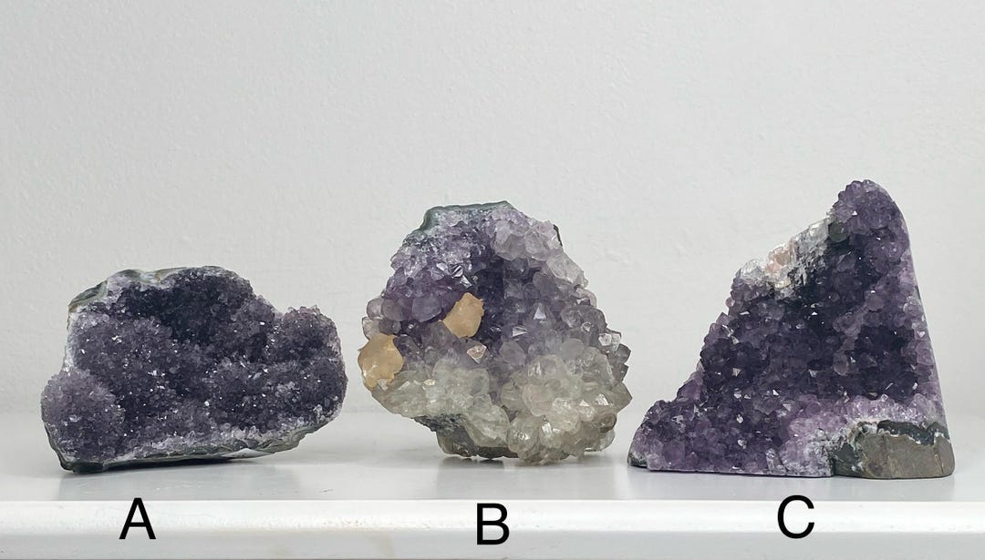 Stunning Purple Amethyst Crystal Cut Bases - Etsy