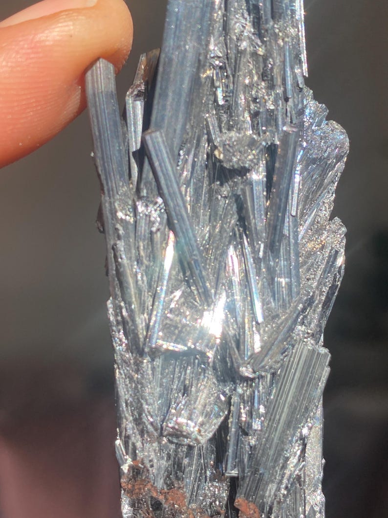 Stibnite Crystal With Quartz Raw Specimens - Etsy