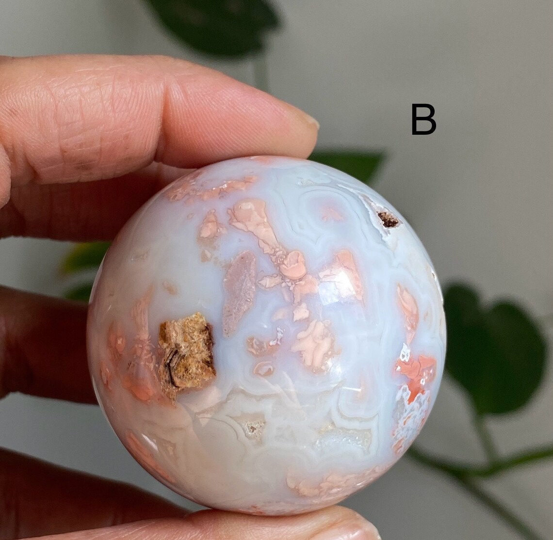 Pink Agate/cotton Candy Crystal Spheres - Etsy