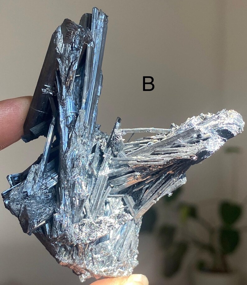 Stibnite Crystal With Quartz Raw Specimens - Etsy