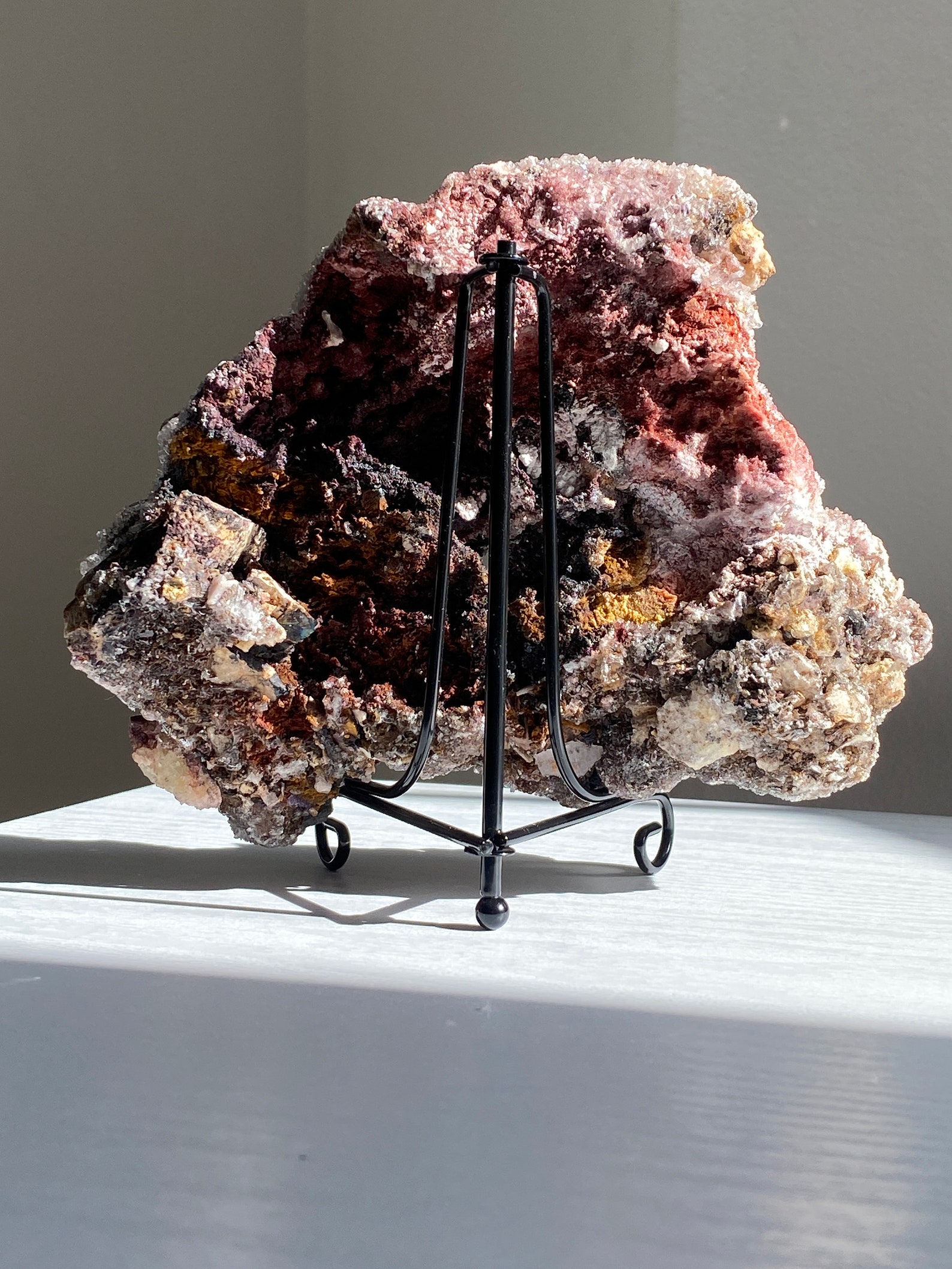 Pink Selenite Raw Crystal Specimen on Stand - Etsy